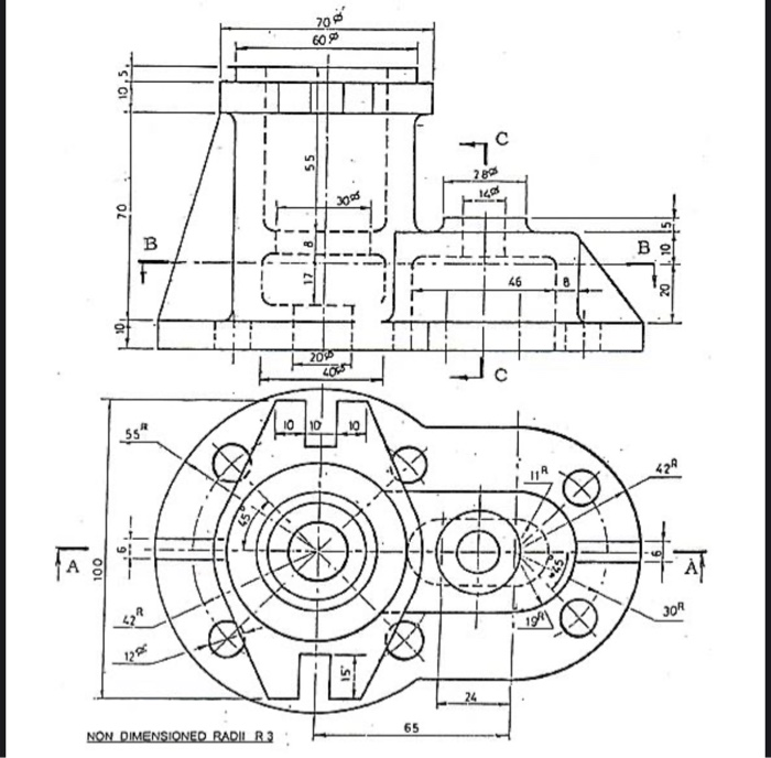 Solved Draw in full scale (1:1) the following views: a) | Chegg.com