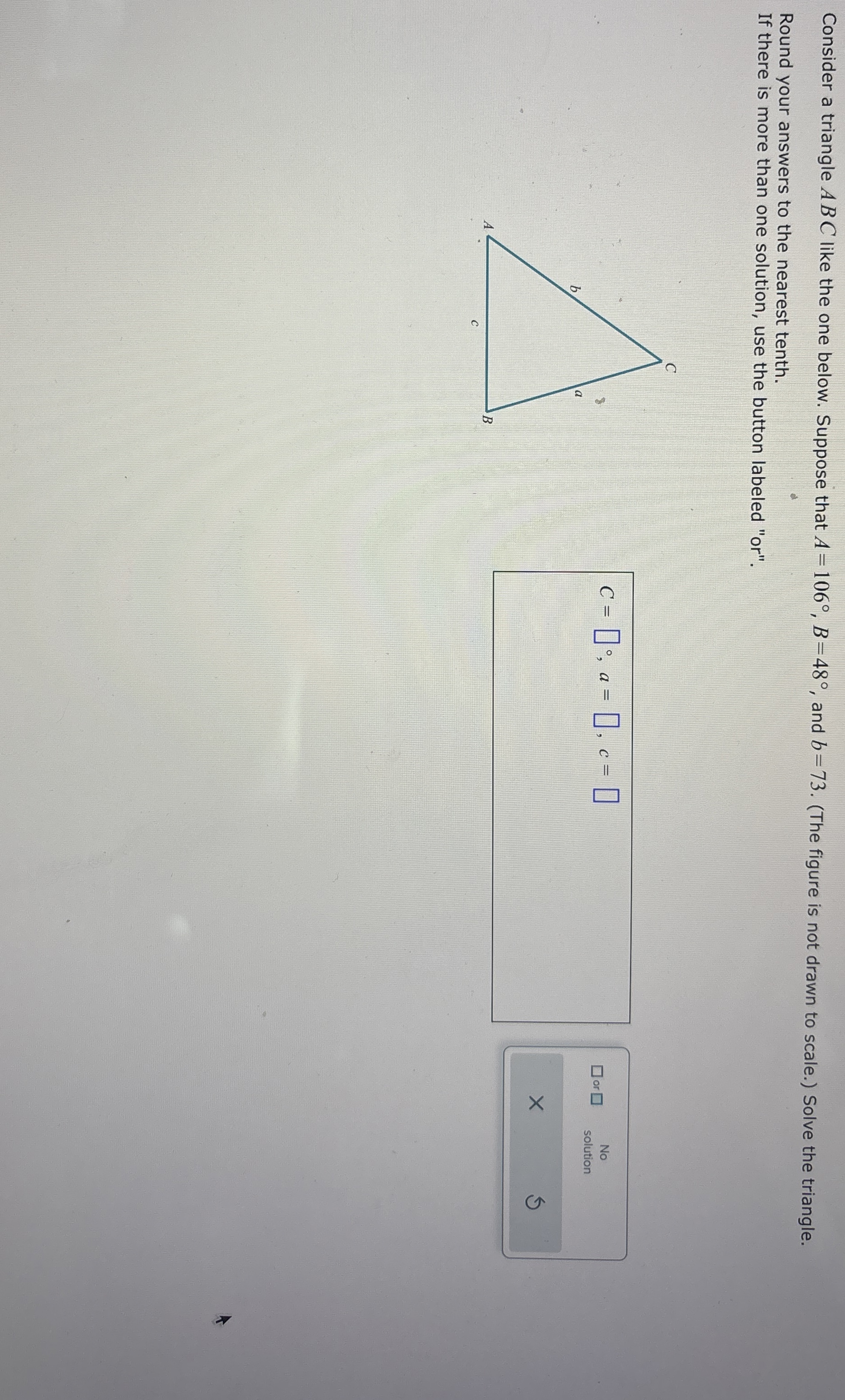 Solved Consider a triangle ABC like the one below. Suppose | Chegg.com