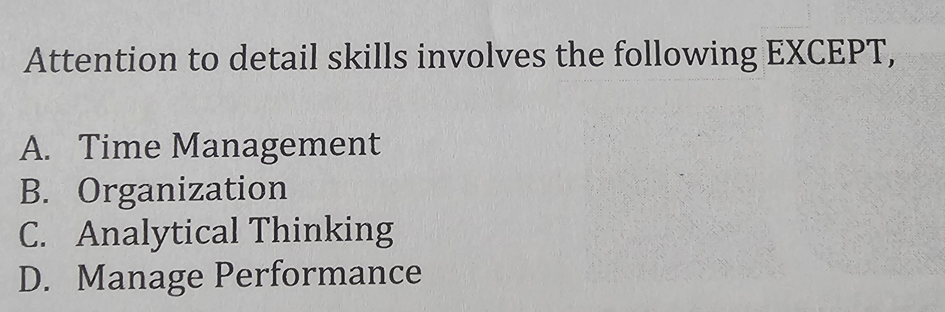 Solved Attention to detail skills involves the following | Chegg.com