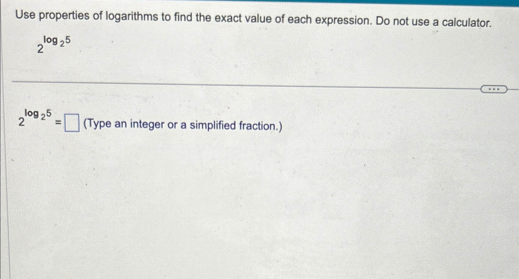 Solved Use properties of logarithms to find the exact value | Chegg.com