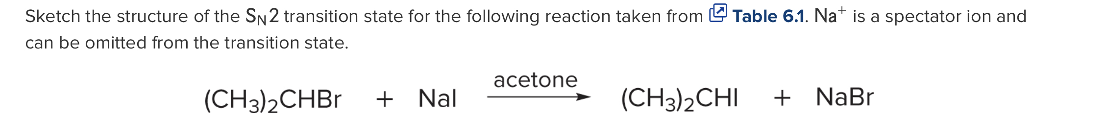 Solved Sketch The Structure Of The Sn2 ﻿transition State For