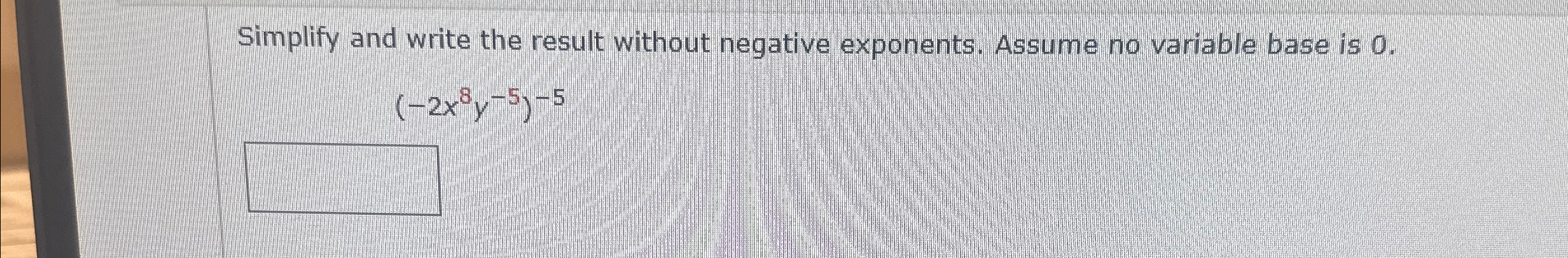 Solved Simplify and write the result without negative | Chegg.com