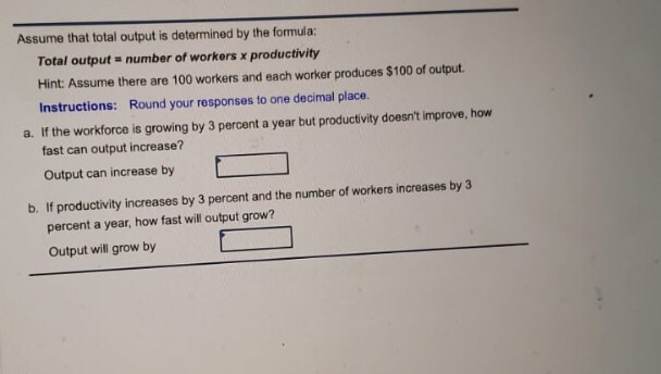 Solved Assume that total output is determined by the | Chegg.com