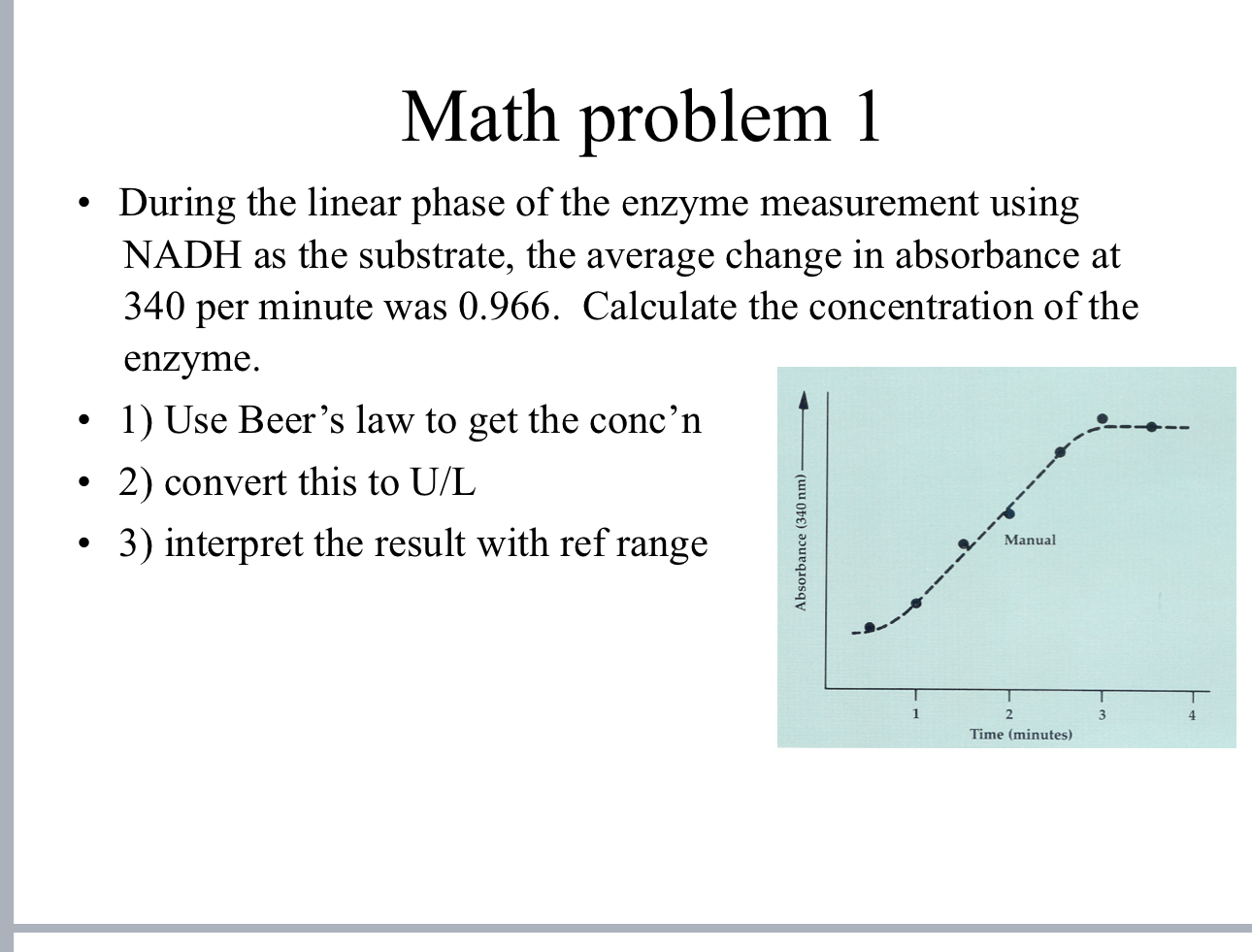 Solved Math problem 1During the linear phase of the enzyme | Chegg.com