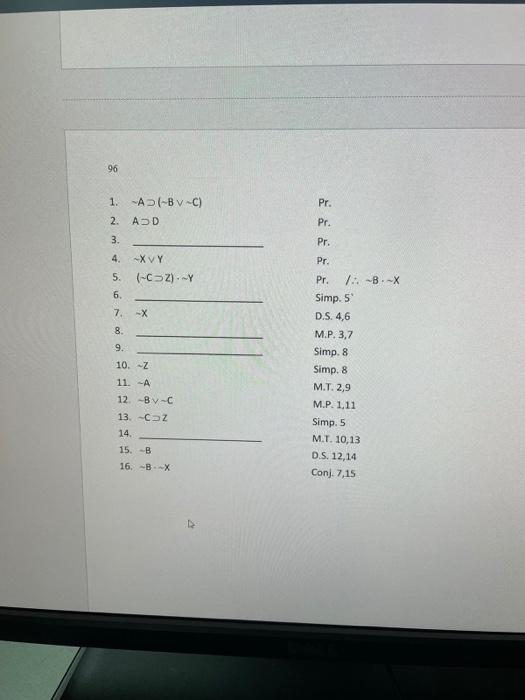 96 Pr. 1. Al-BV-C) 2. ASD Pr. 3. Pr. 4. XVY 5. | Chegg.com 96 Pr. 1. Al-BV-C) 2. ASD Pr. 3. Pr. 4. XVY 5. | Chegg.com