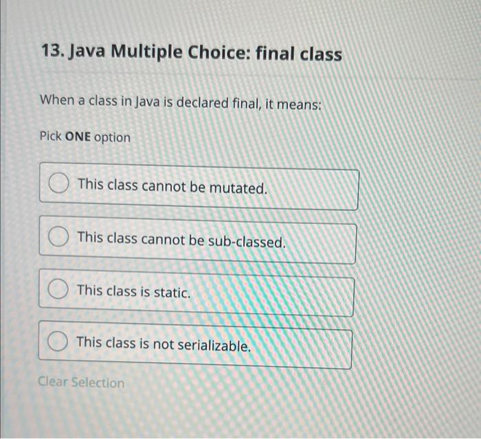 Solved 11. Java Multiple Choice: Primitives Primitives in | Chegg.com