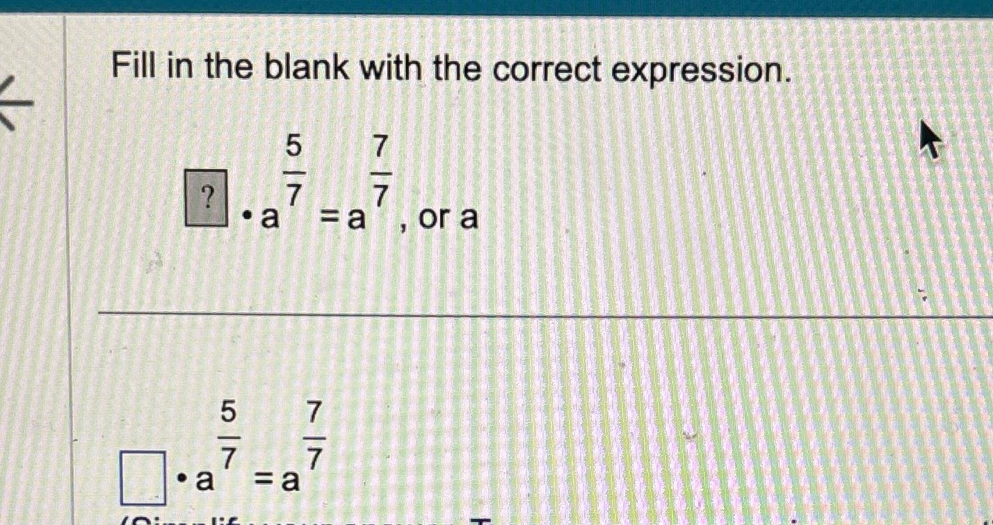 Fill in the blank with the correct | Chegg.com