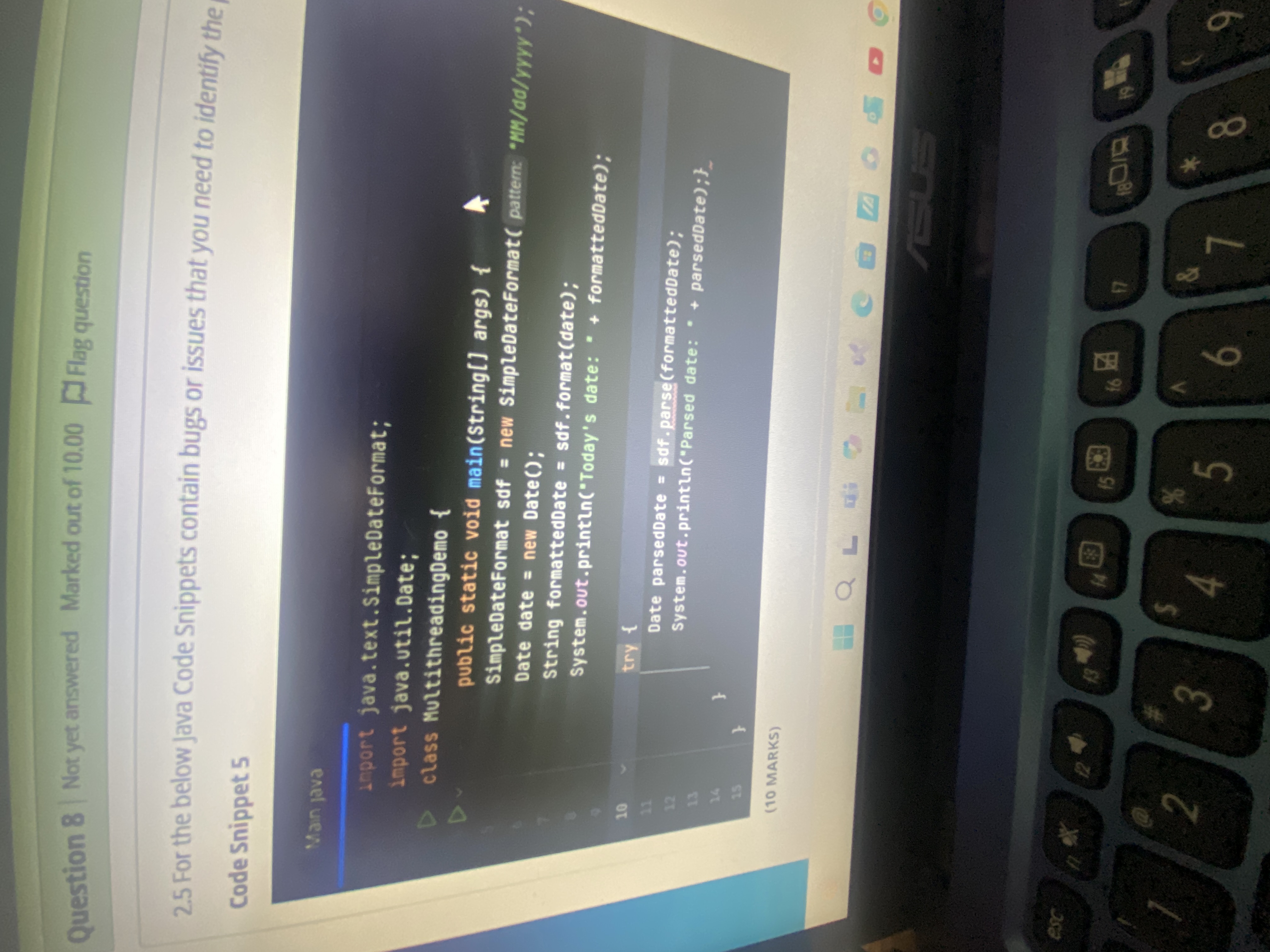 Solved 2.5For the below Java Code Snippets contain bugs or | Chegg.com