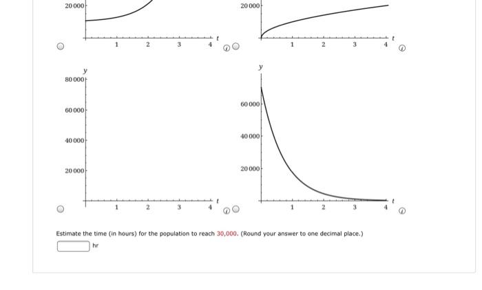 Solved A graphing calculator is recommended. A bacterial | Chegg.com