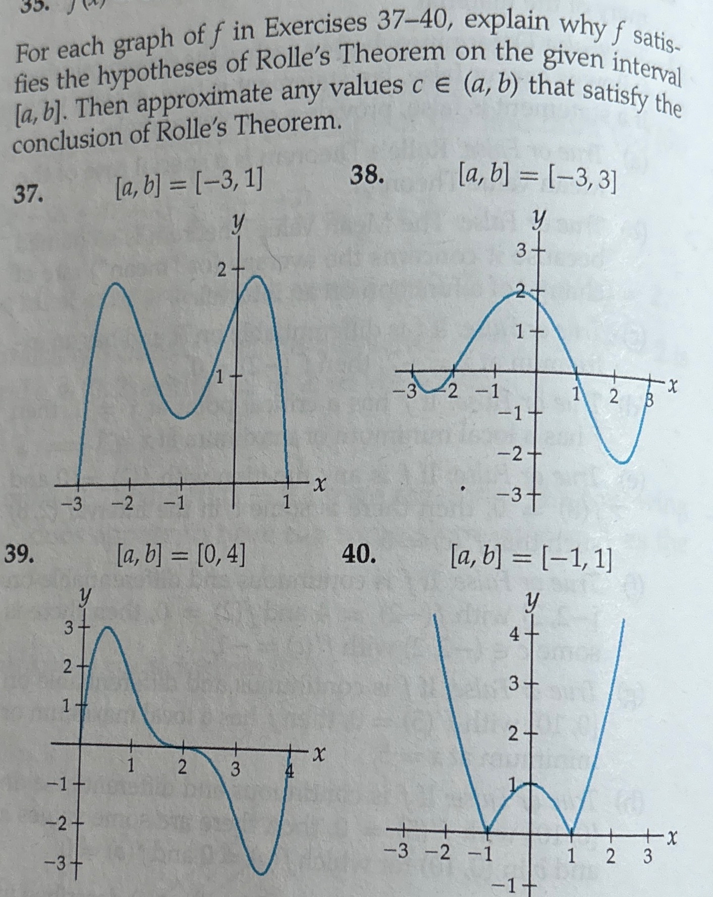Solved For each graph of f ﻿in Exercises 37-40, ﻿explain why | Chegg.com