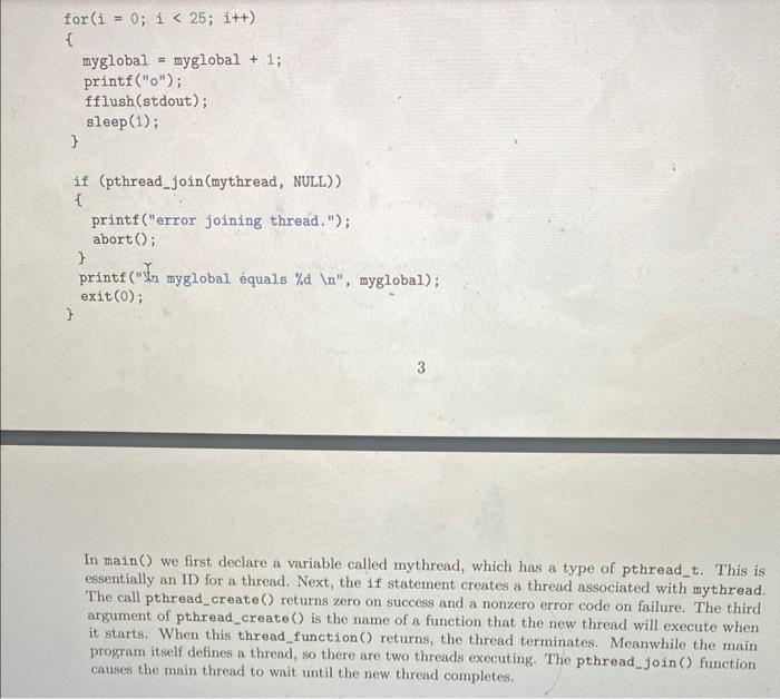 Solved 2 POSIX Threads Consider the following code using the | Chegg.com