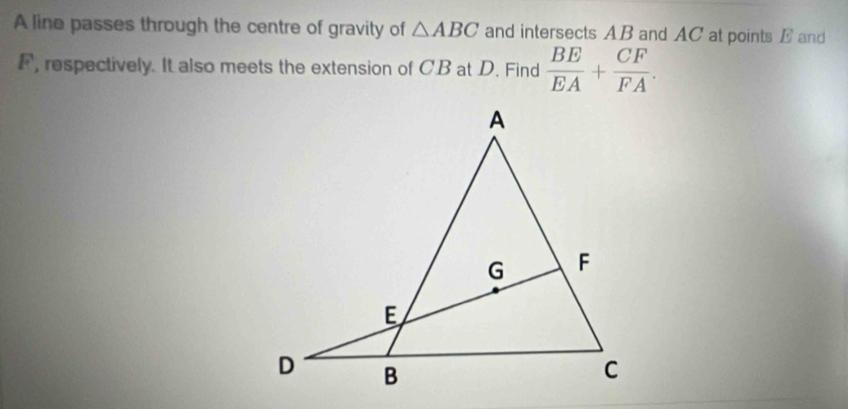 Solved A line passes through the centre of gravity of | Chegg.com
