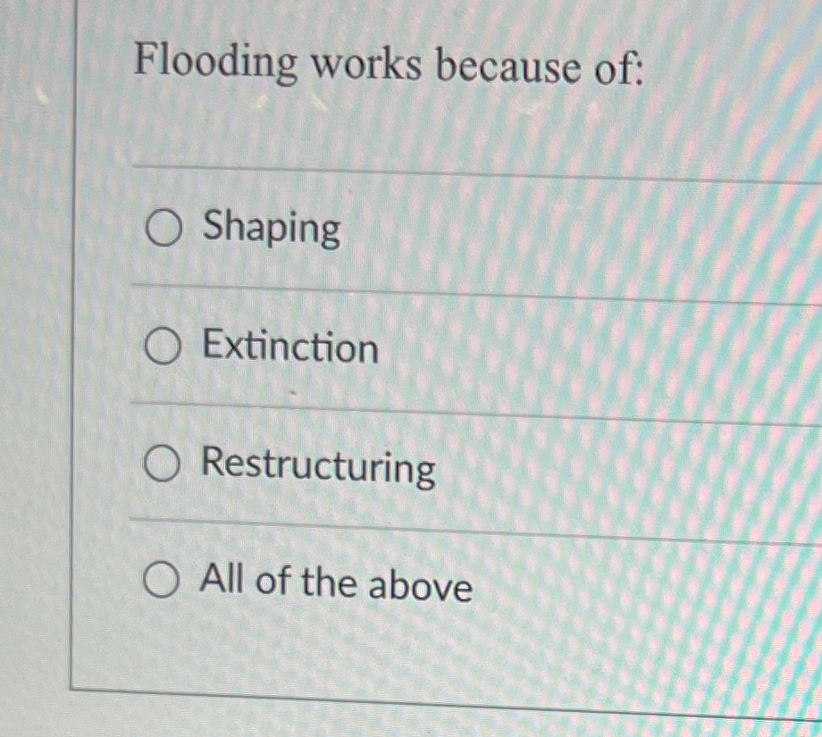 Solved Flooding works because | Chegg.com