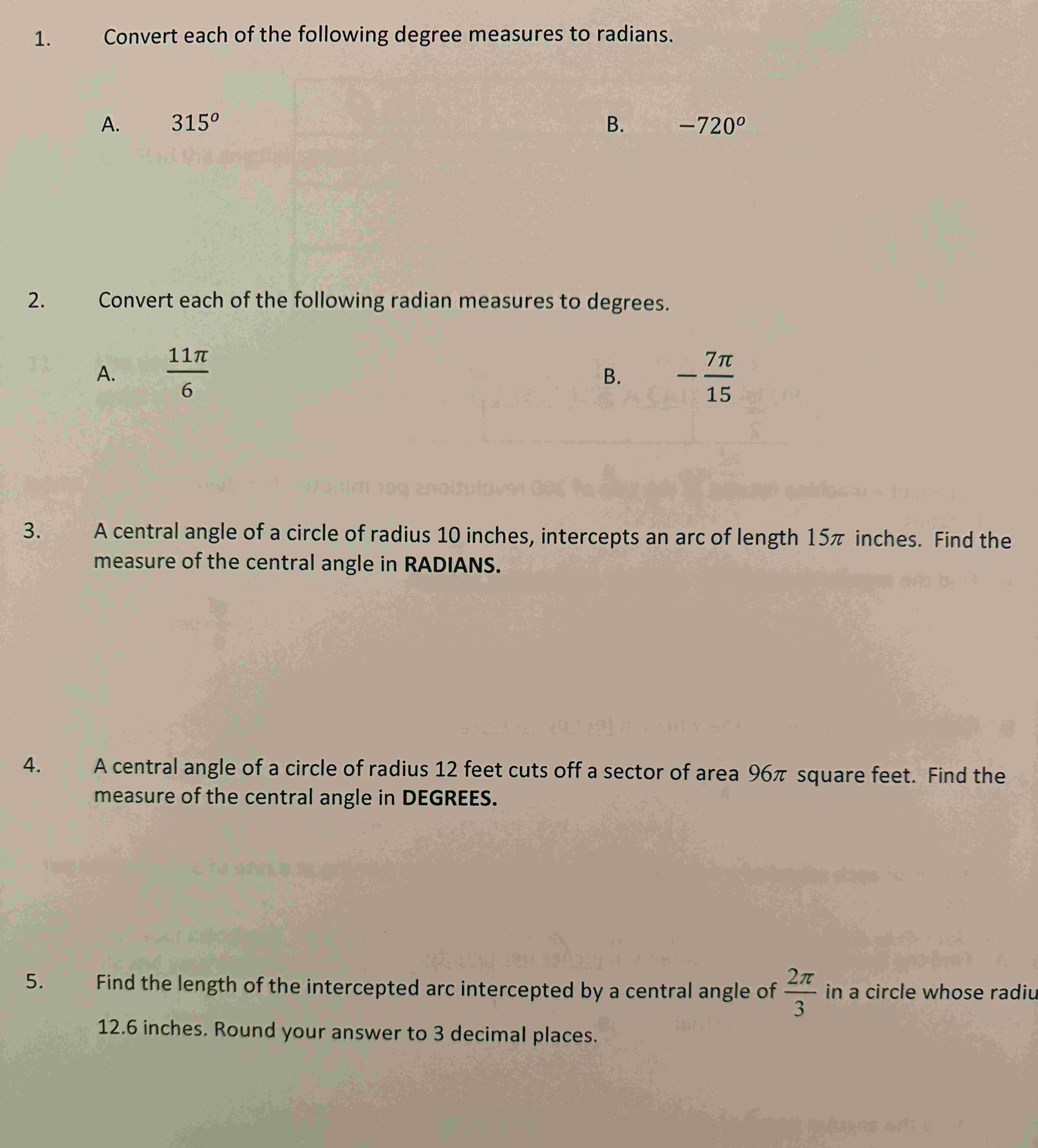Solved Convert each of ﻿the following degree measures to | Chegg.com
