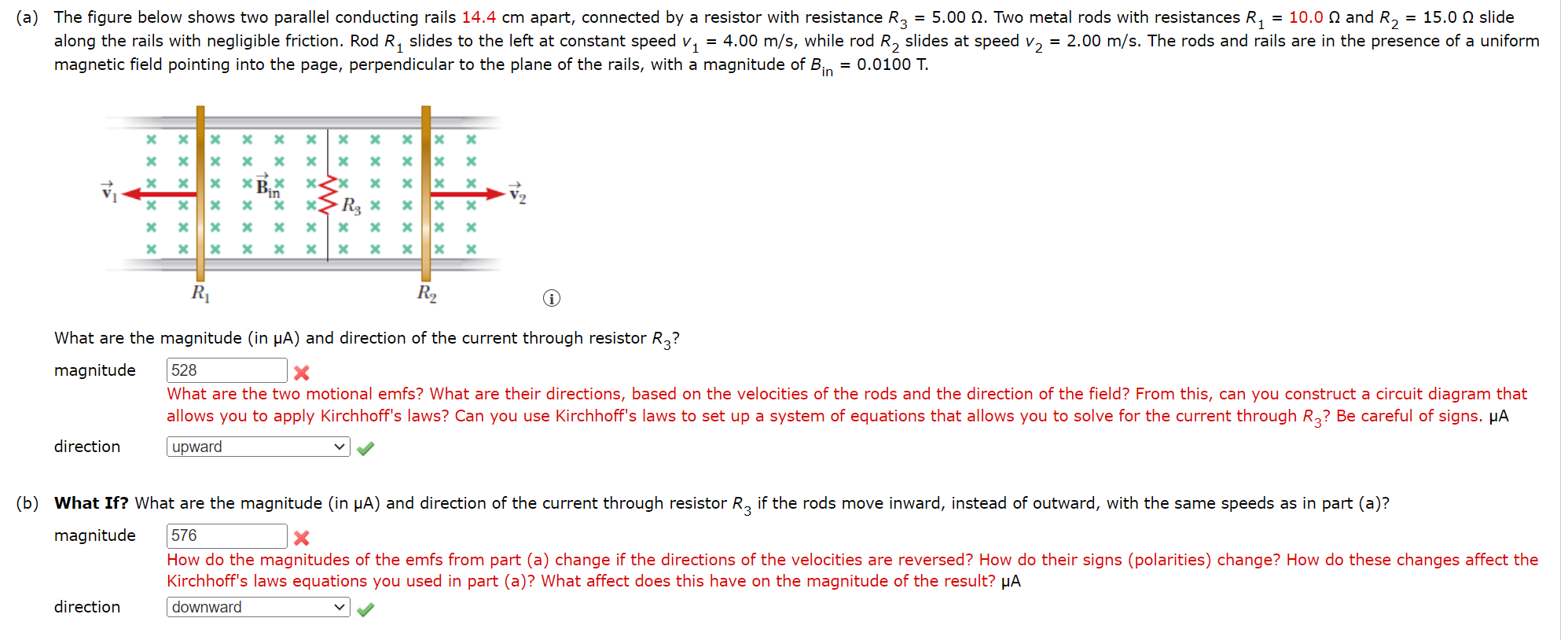 Solved (a) ﻿The figure below shows two parallel conducting | Chegg.com