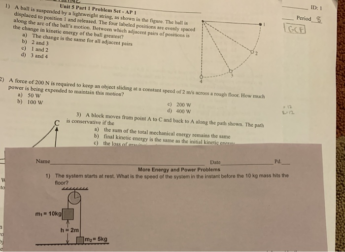 Solved LLLLC 1) _ID: 1 Periods Unit 5 Part 1 Problem Set - | Chegg.com