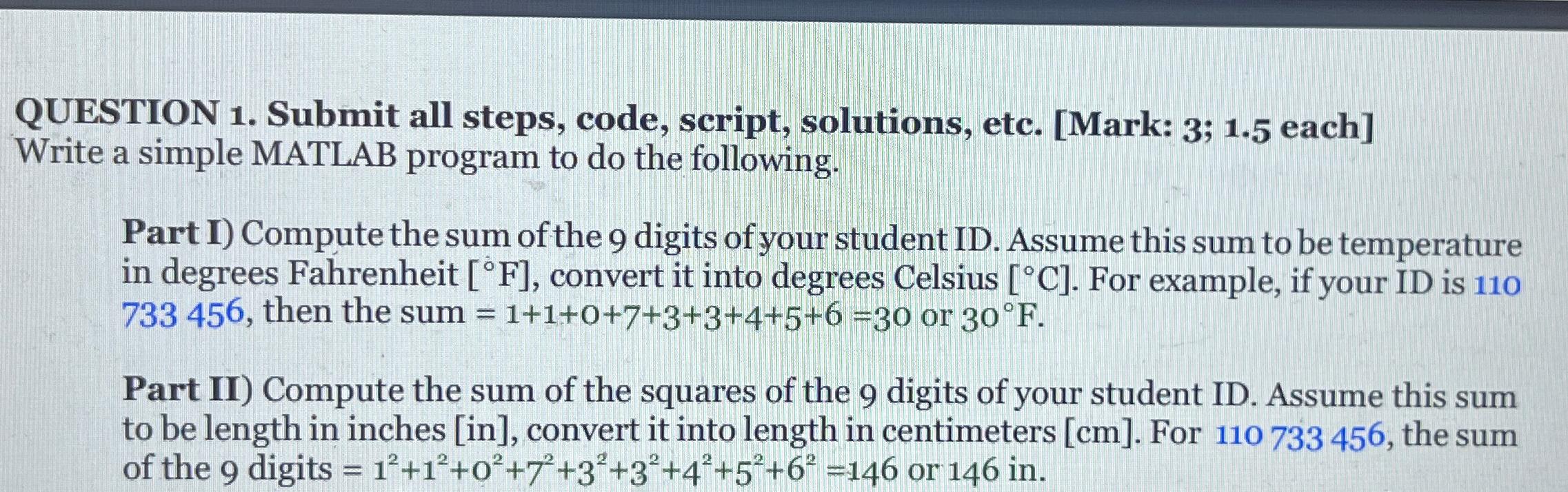 Solved QUESTION 1. ﻿Submit all steps, code, script, | Chegg.com
