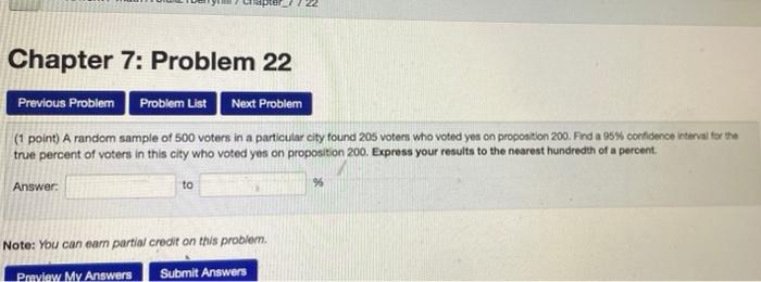 Solved Chapter 7: Problem 22 Previous Problem Problem List | Chegg.com