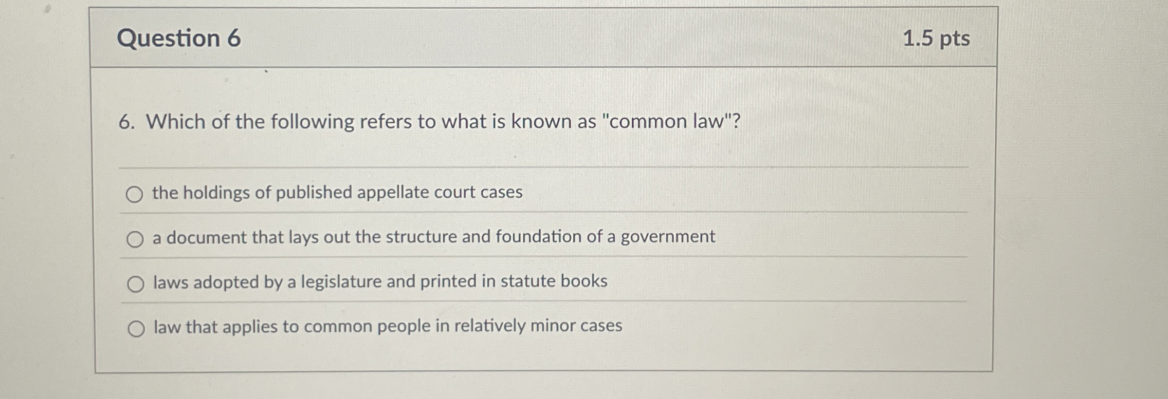 Solved Question 61.5 ﻿pts6. ﻿Which of the following refers | Chegg.com