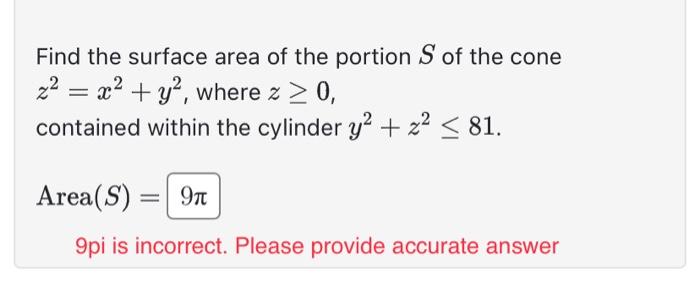 Solved Calculate ∬sf X Y Z Ds For Part Of The Surface X Z3