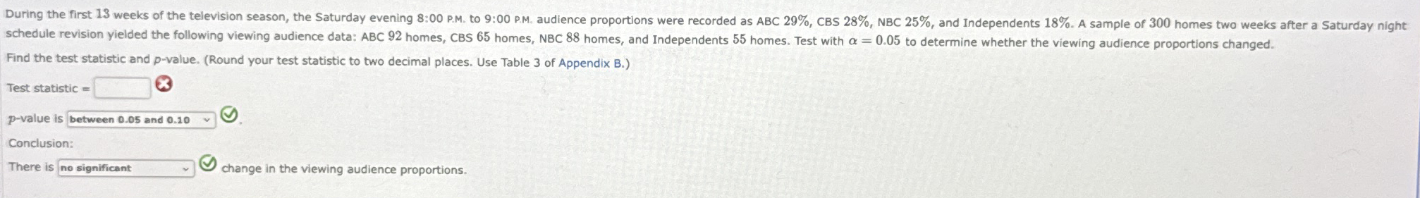 Solved Find the test statistic and p-value. (Round your test | Chegg.com