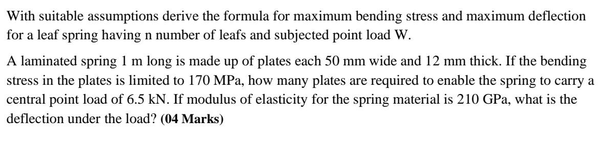 Solved With suitable assumptions derive the formula for | Chegg.com