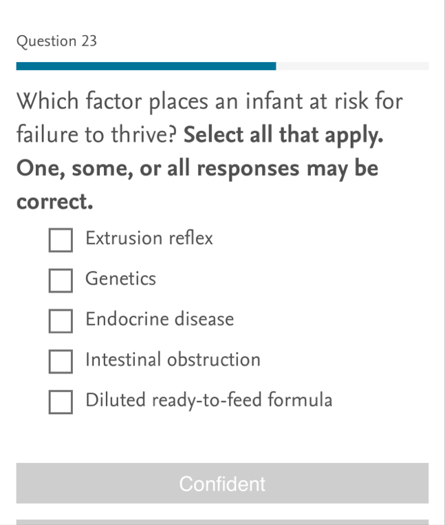 Solved Question 23Which factor places an infant at risk for | Chegg.com
