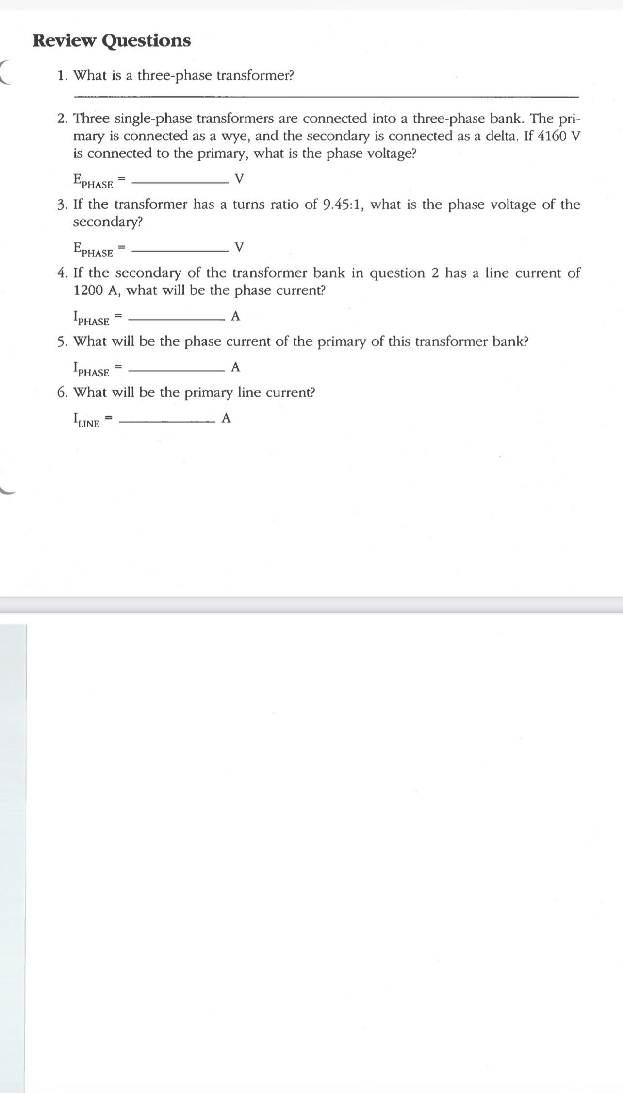 Solved Review QuestionsWhat is a three-phase | Chegg.com