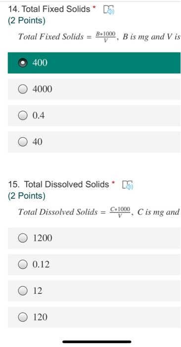 Solved 12. Determine the Total Solids, Total Fixed Solids, | Chegg.com