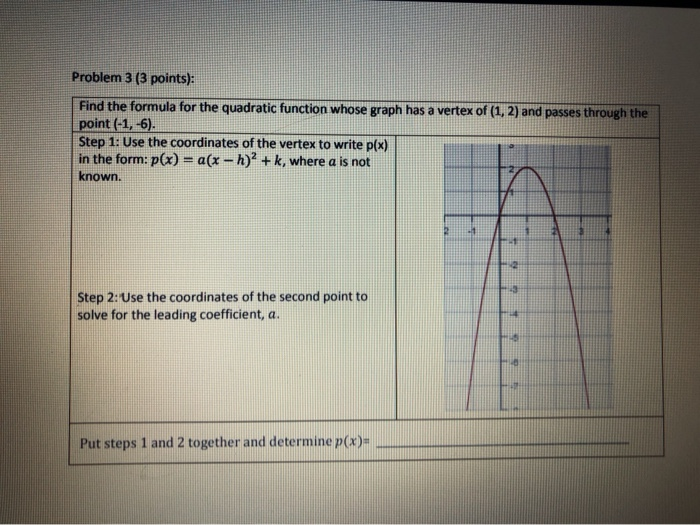 Solved Problem 3 (3 points): Find the formula for the | Chegg.com
