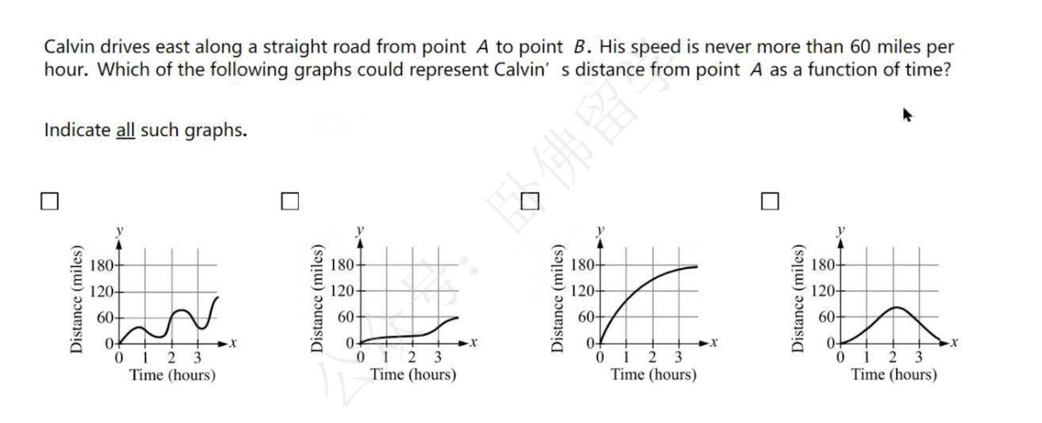 Solved Calvin drives east along a straight road from point A | Chegg.com
