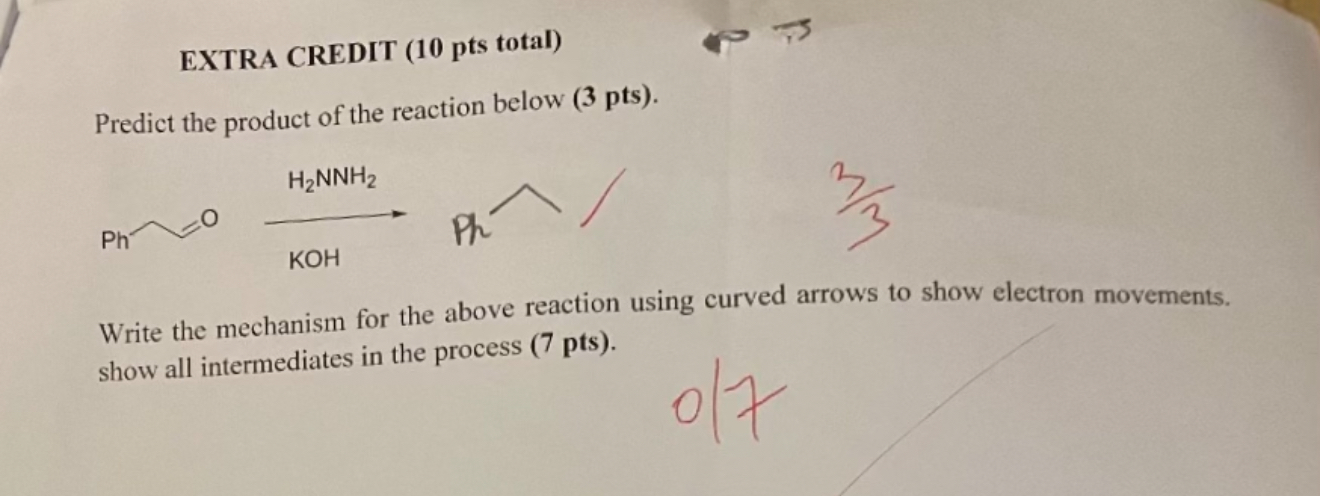 Solved EXTRA CREDIT (10 ﻿pts total) ﻿Predict the product of | Chegg.com