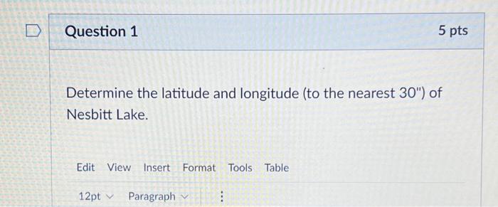 Determine the latitude and longitude (to the nearest | Chegg.com