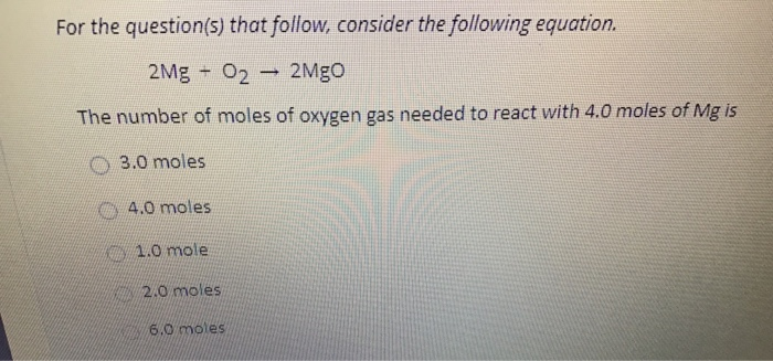 Solved For the question(s) that follow, consider the | Chegg.com