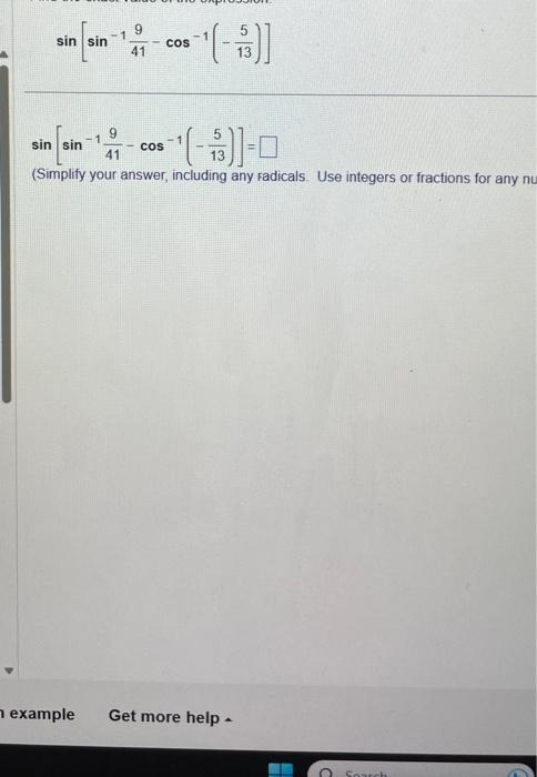 Solved sin sin sin sin 1 1 9 41 - COS 9 5 ¹(-33)1-0 41 | Chegg.com