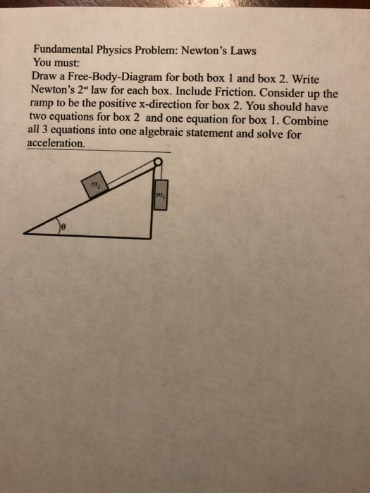 Solved Fundamental Physics Problem: Newton's Laws You must: | Chegg.com