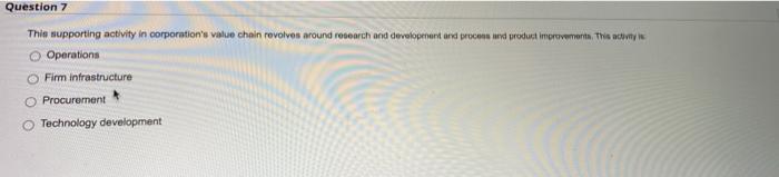 Solved Question 7 This supporting activity in corporation's | Chegg.com