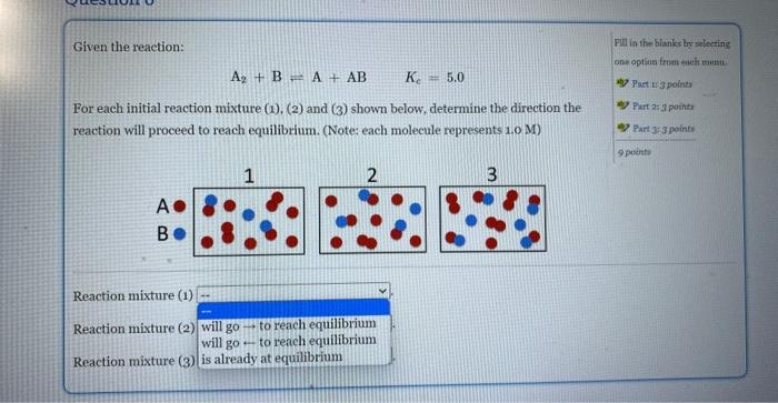 Solved For each initial mixture (1),(2), and (3) shown | Chegg.com