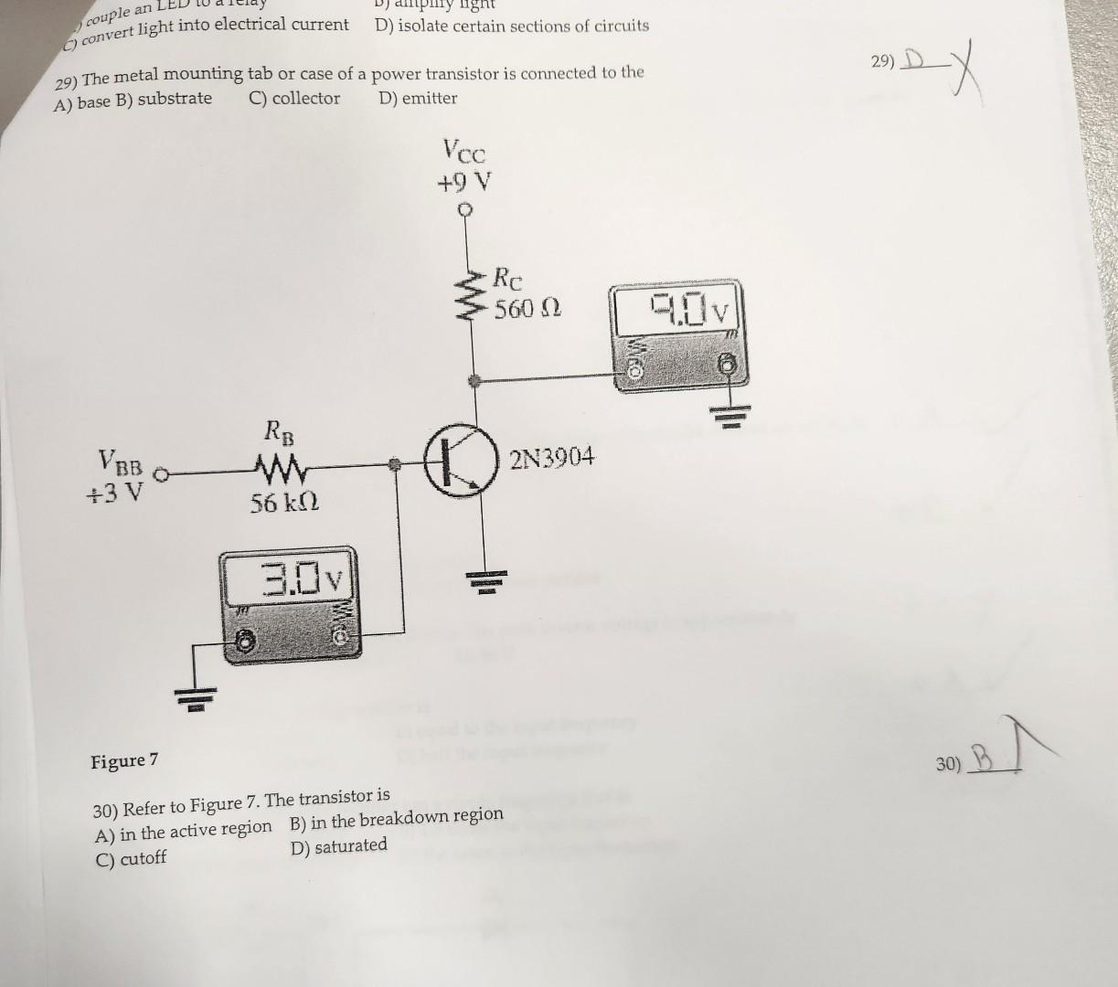Solved 29) The metal mounting tab or case of a power | Chegg.com