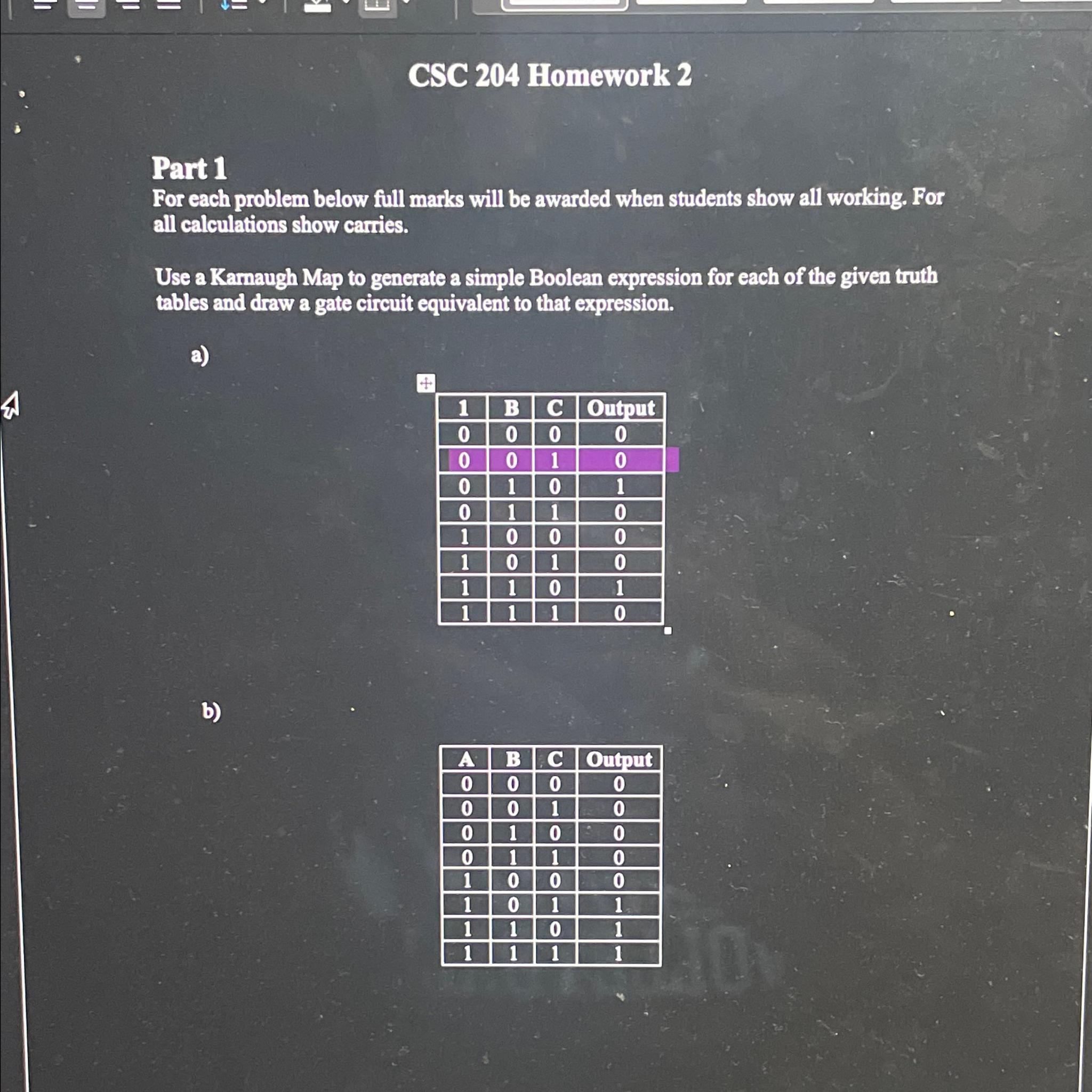 Solved CSC 204 ﻿Homework 2Part 1For each problem below full | Chegg.com