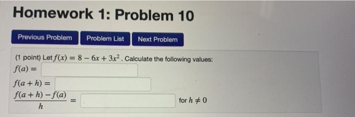 Solved Homework 1: Problem 10 Previous Problem Problem List | Chegg.com