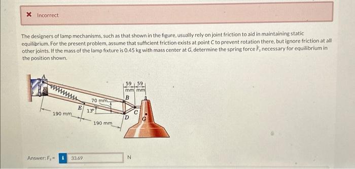 Solved The designers of lamp mechanisms, such as that shown | Chegg.com