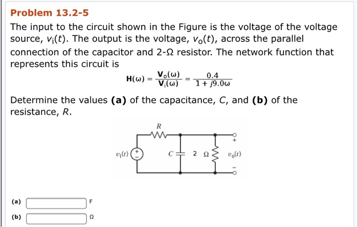 Solved Problem 13.2-5 The input to the circuit shown in the | Chegg.com