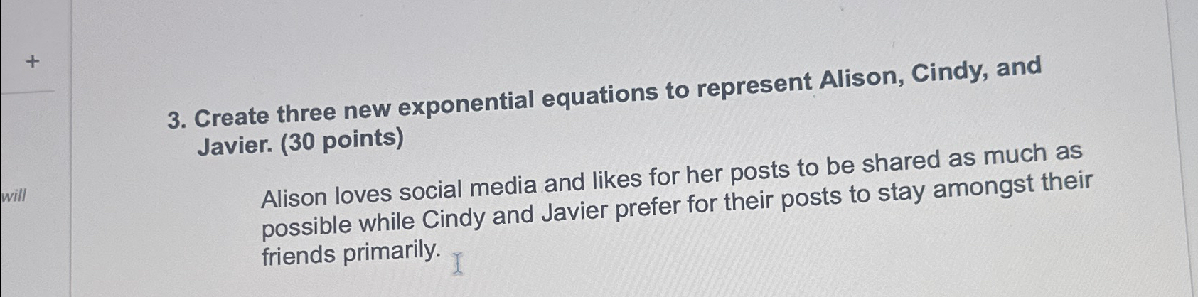 Solved Create three new exponential equations to represent | Chegg.com
