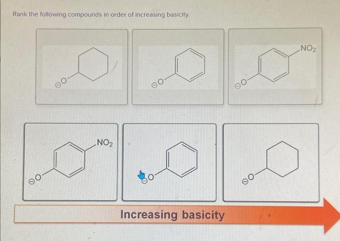 Solved Rank the following compounds in order of increasing | Chegg.com
