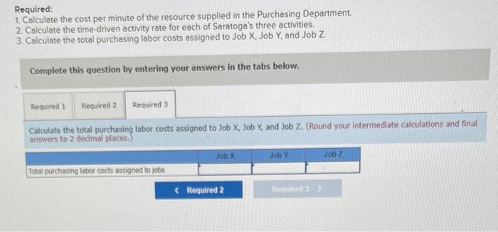 Solved Exercise 7A-1 (Algo) Time-Driven Activity-Based | Chegg.com