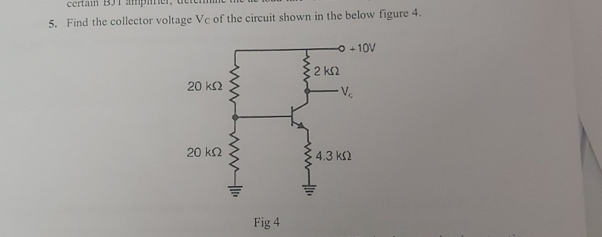 Solved Find the collector voltage VC ﻿of the circuit shown | Chegg.com
