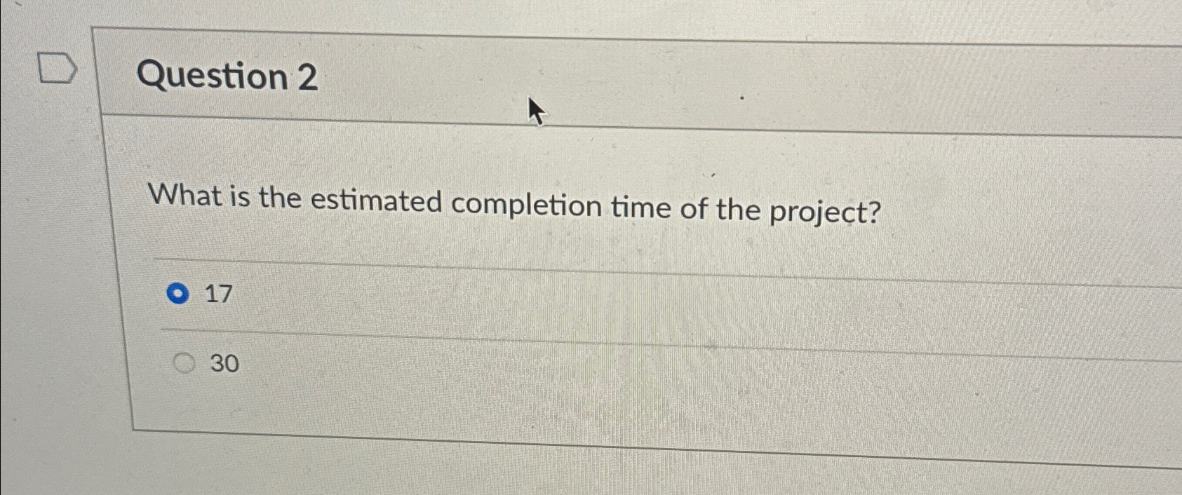 Solved Question 2What is the estimated completion time of | Chegg.com