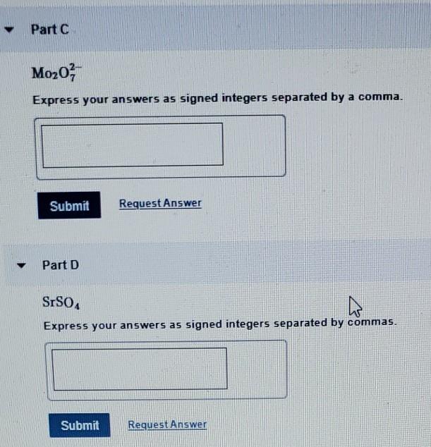 Solved Part A HSEO Express your answers as signed integers | Chegg.com