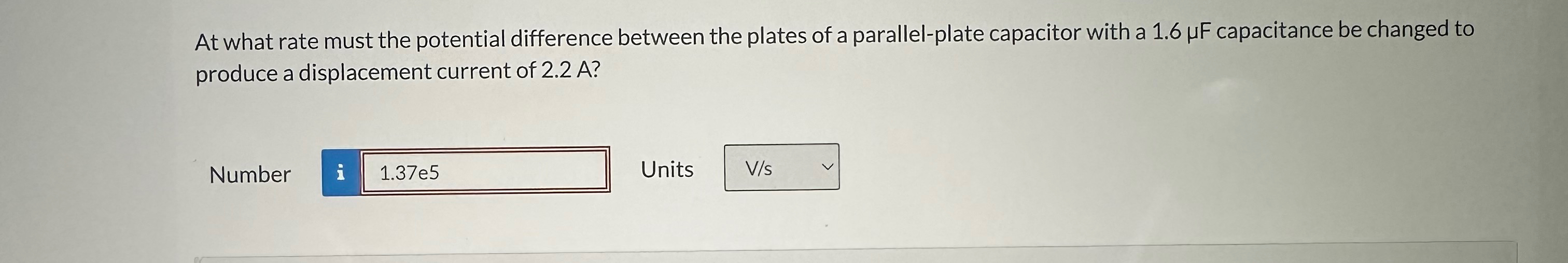 Solved At what rate must the potential difference between | Chegg.com